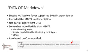 Integrating Markdown into a DITA Workflow | PPTX