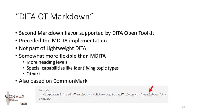 Integrating Markdown into a DITA Workflow | PPT