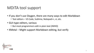 Integrating Markdown into a DITA Workflow | PPTX