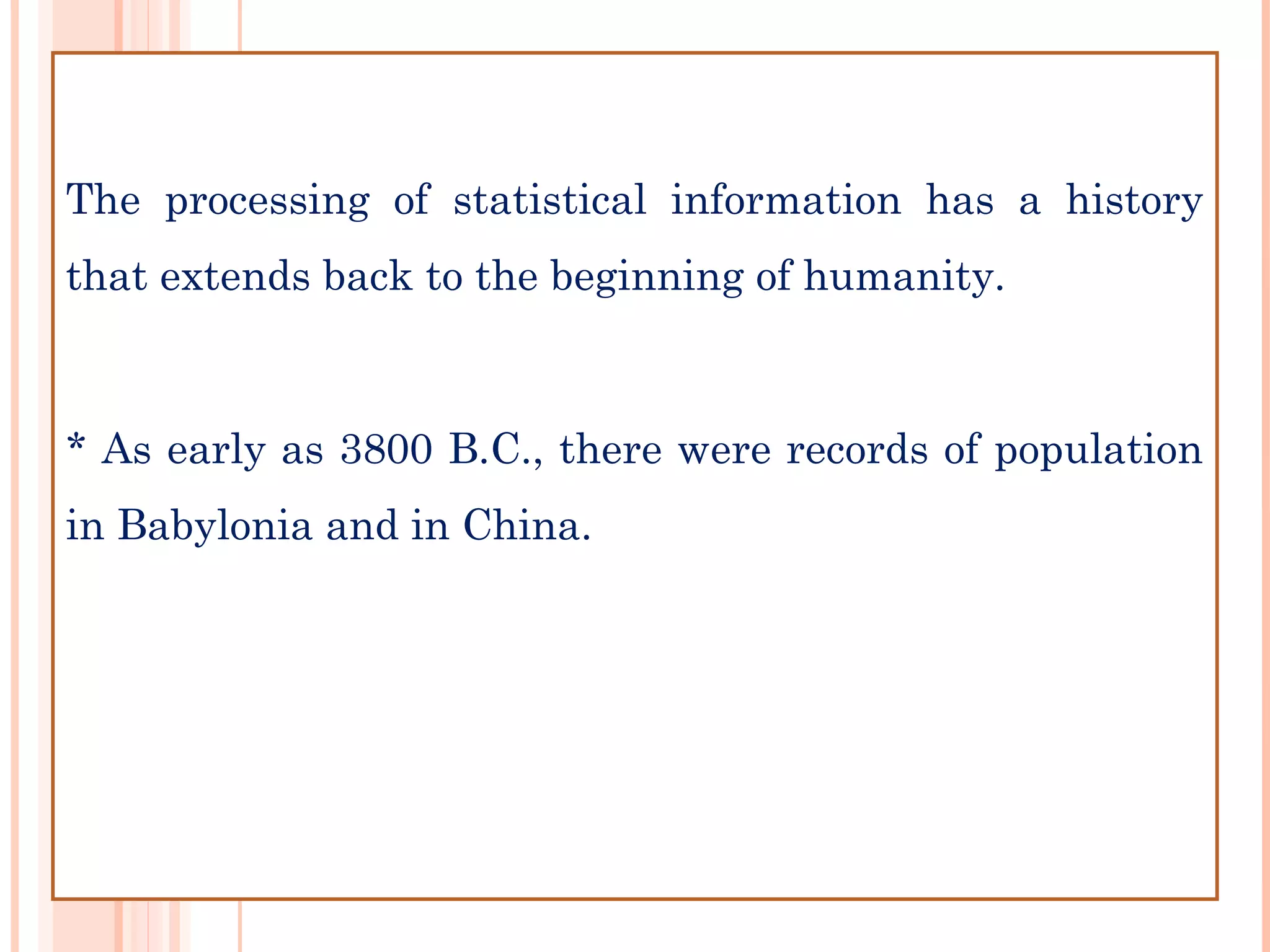History of Statistics | PPT