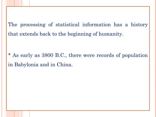 History of Statistics | PPT | Science