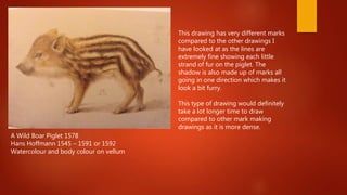 Mark making in drawings from the past | PPTX