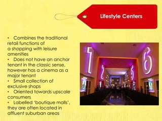 Mark-o-share : Types of Shopping Malls | PPTX