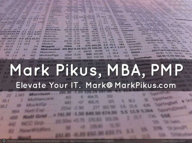 Mark Pikus: PMO Build-out | PPTX