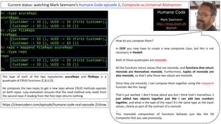Mark Seemann smashing together two repos using monoidal mappend | PPT