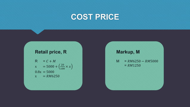 Mark up & Mark up percent | PPTX