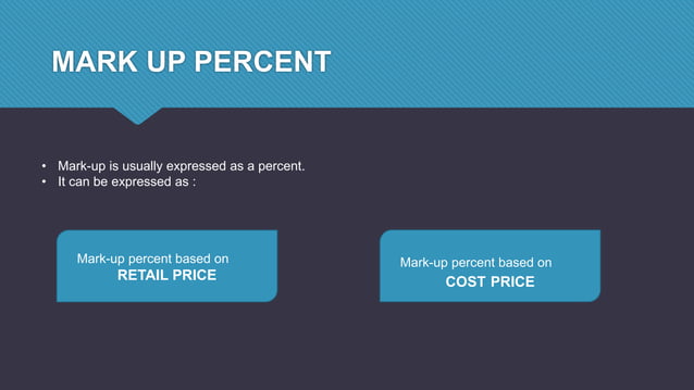 Mark up & Mark up percent | PPTX