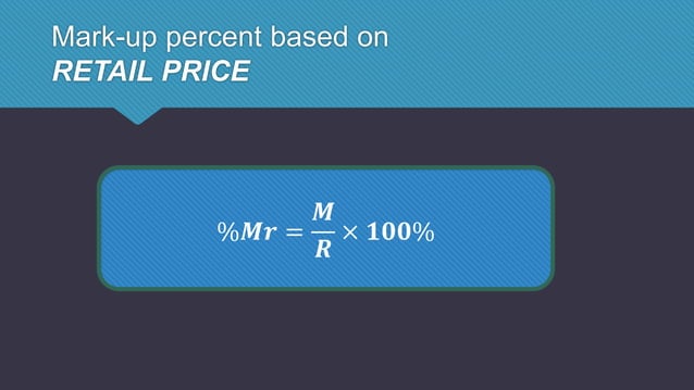 Mark up & Mark up percent | PPTX