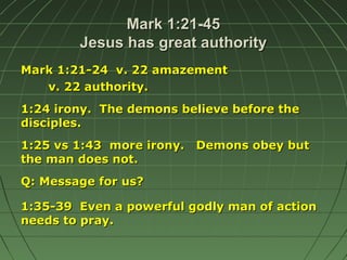 Class on the Gospel of Mark by John Oakes and Robert Carrillo | PPT