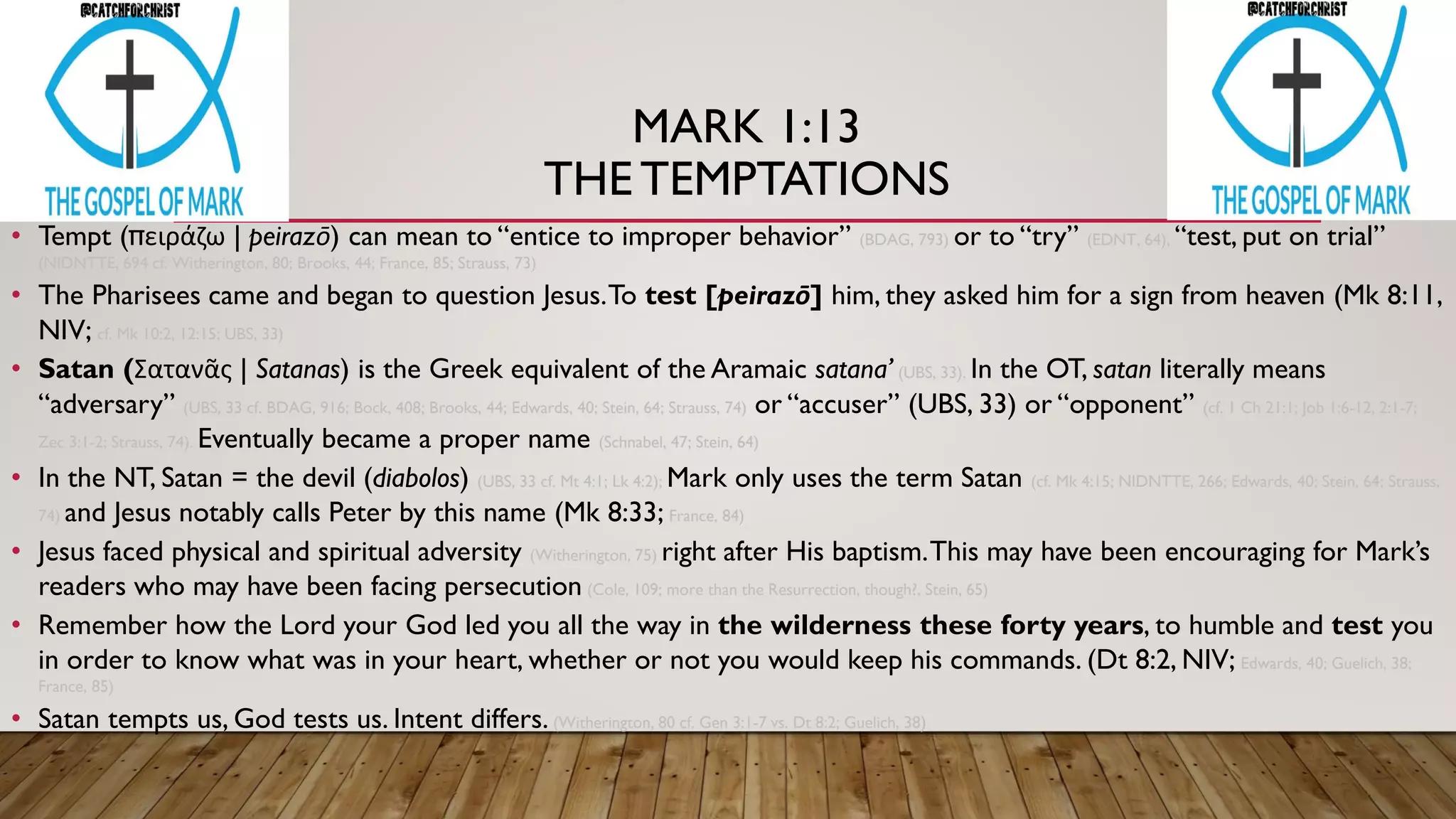 The (Post-)Baptism & Temptation of Jesus | Mark 1:9-13 (Prologue Part ...