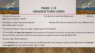 The (Post-)Baptism & Temptation of Jesus | Mark 1:9-13 (Prologue Part ...
