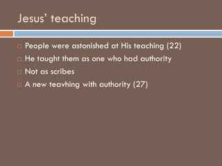Mark 1 21 28 | PDF