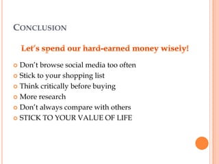 Consumerism and spending habits | PPTX
