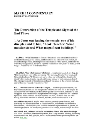 Mark 13 commentary | PDF