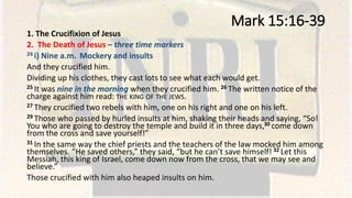 Mark 15 vv 16 39 | PPT