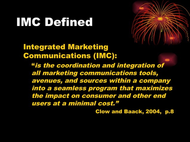 Integrated marketing communication(IMC) and process | PPT