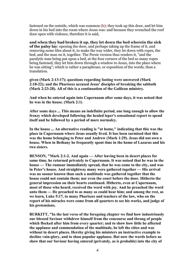 Mark 2 commentary | PDF