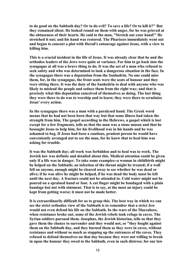 Mark 3 Commentary Mark 3 Commentary