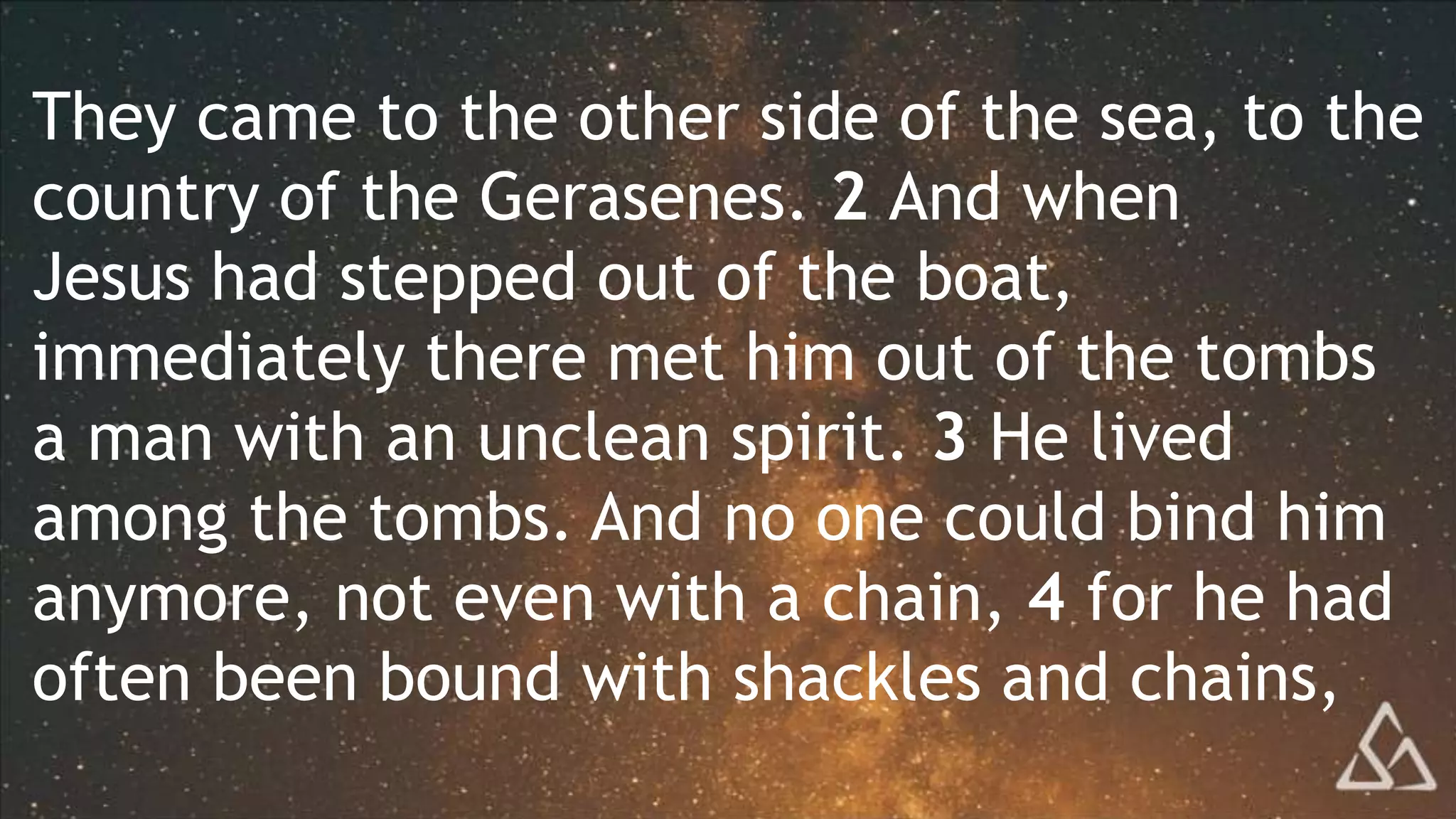 The Gospel of Mark: Surveying the Son of God (Mark 5: 1-20) | PPTX