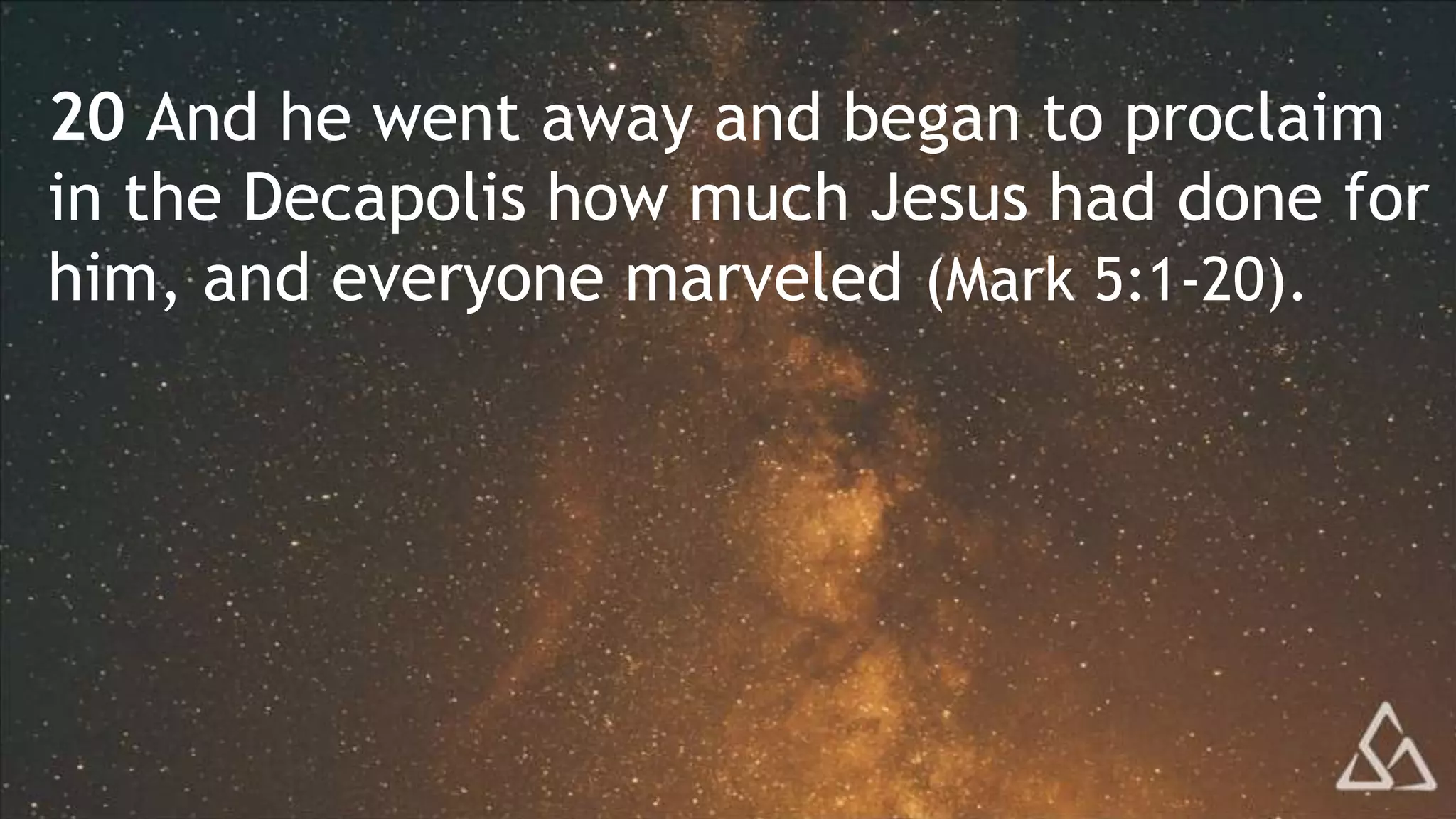 The Gospel of Mark: Surveying the Son of God (Mark 5: 1-20) | PPTX