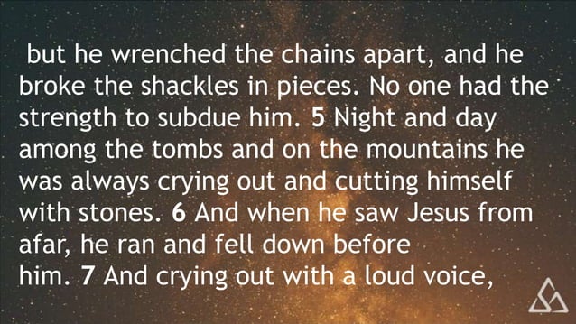 The Gospel of Mark: Surveying the Son of God (Mark 5: 1-20) | PPTX ...