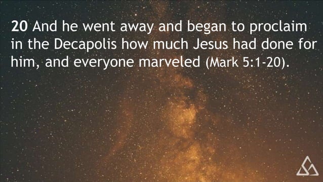 The Gospel of Mark: Surveying the Son of God (Mark 5: 1-20) | PPTX ...