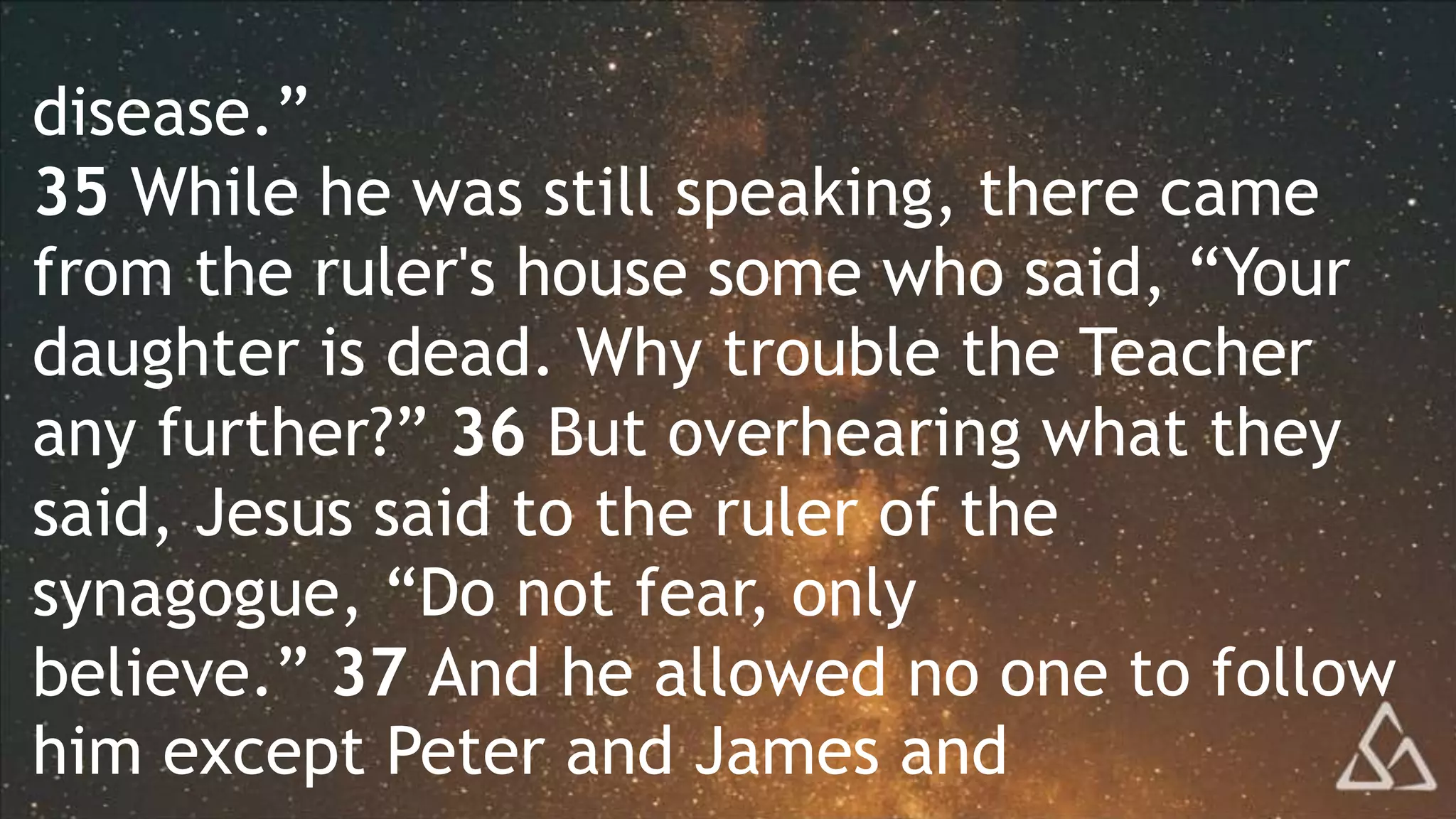 Surveying the Son of God (Mark 5:21-43) | PPTX