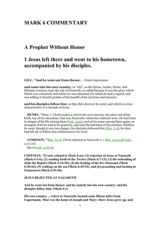 Mark 6 commentary | PDF