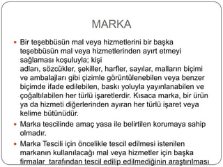 Marka patent kavrami | PPTX