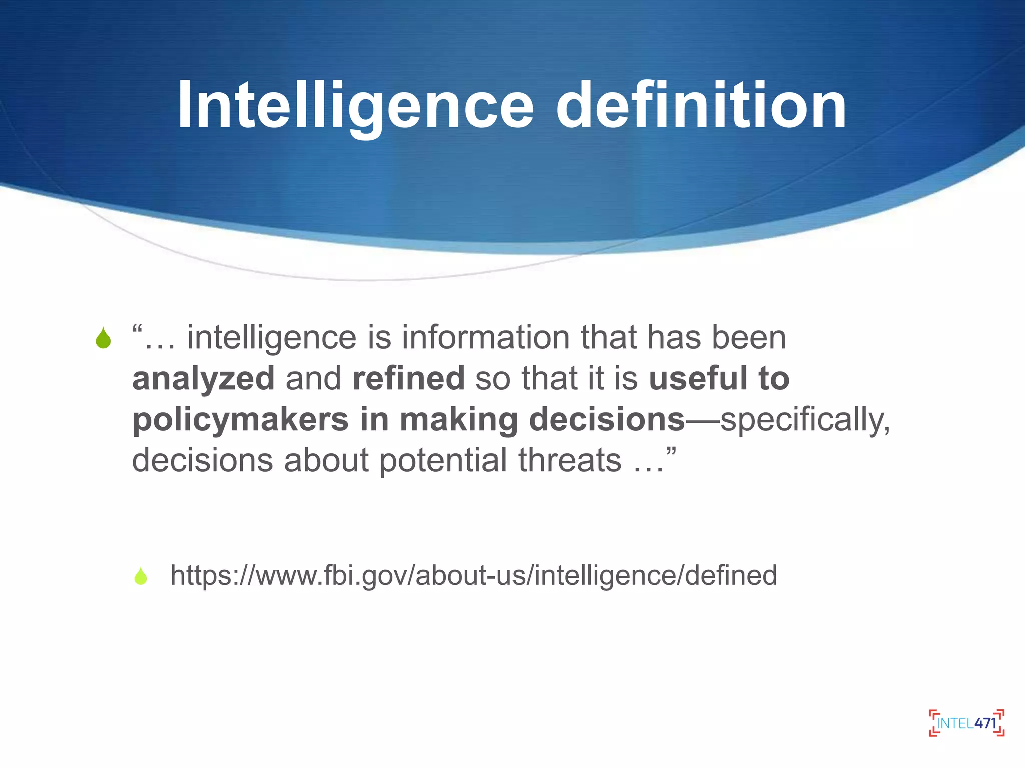 Cyber threat intelligence: maturity and metrics | PPT