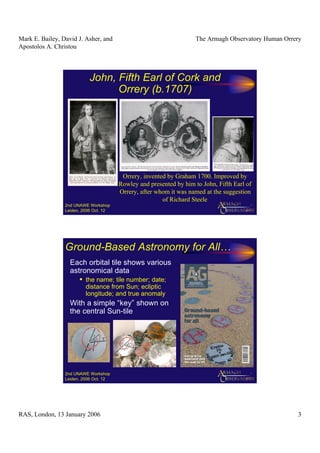 The Armagh Observatory Human Orrey | PDF