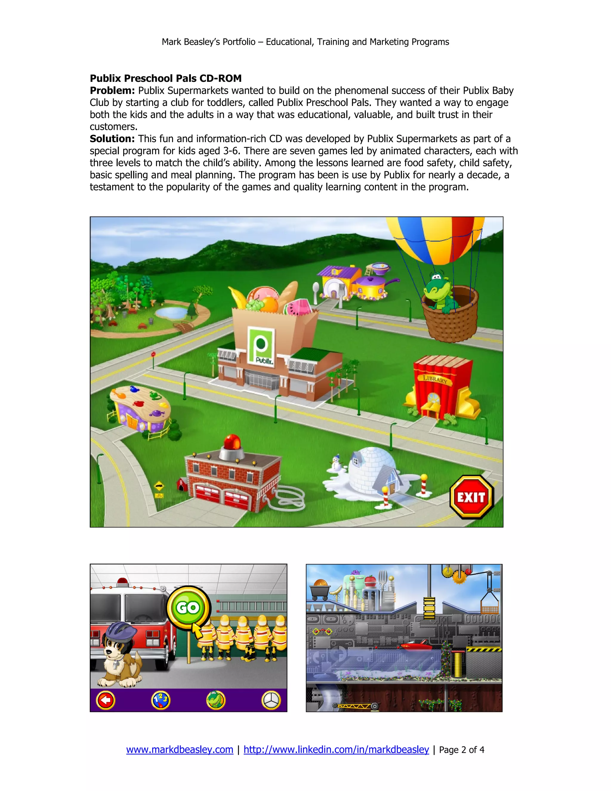 Mark Beasley Education Training Marketing Projects | PDF