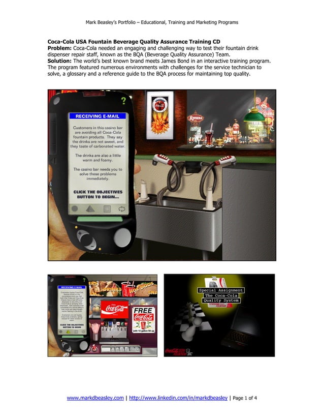 Mark Beasley Education Training Marketing Projects | PDF