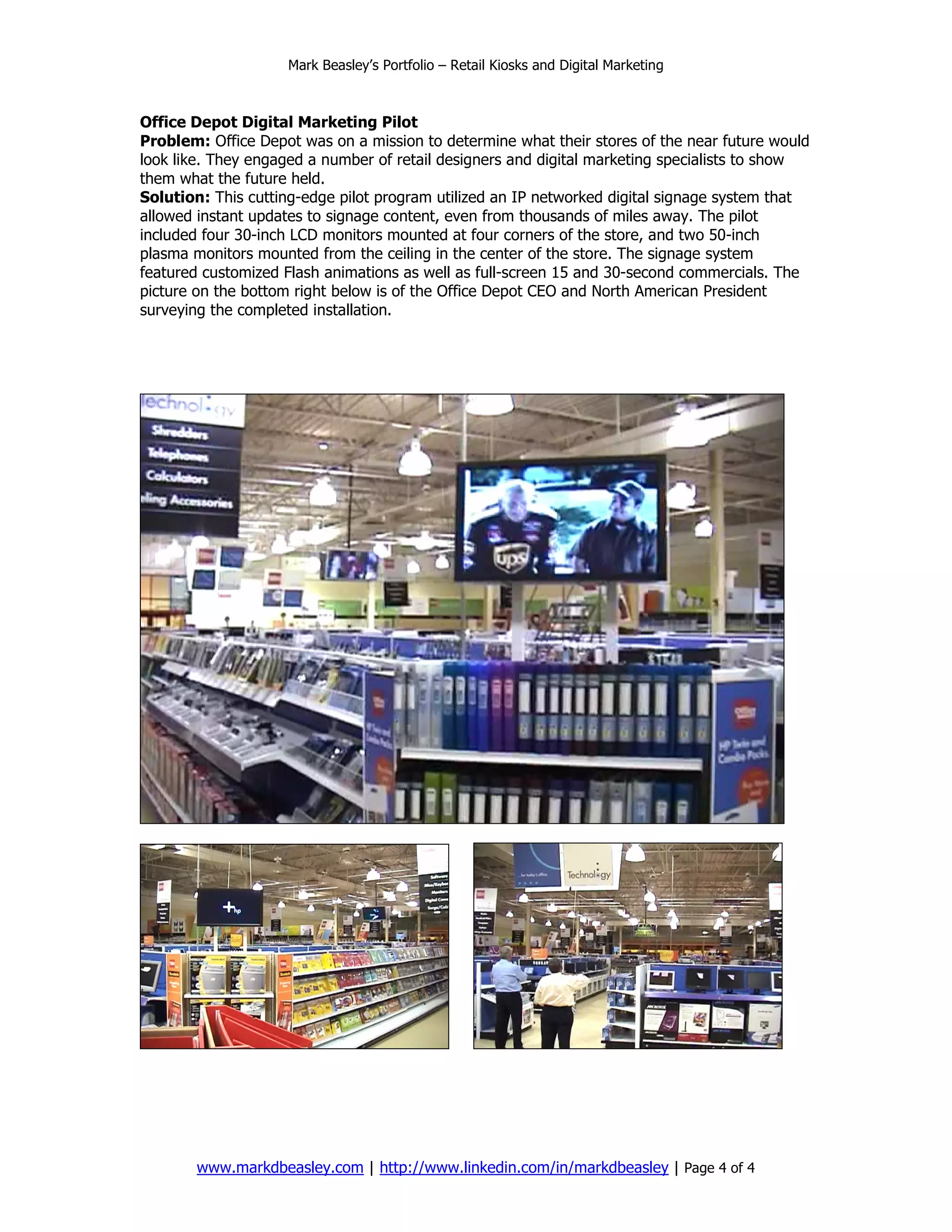 Mark Beasley Kiosks Digital Signage | PDF