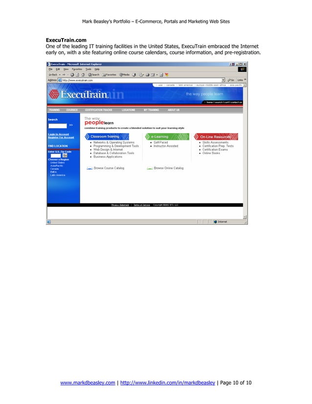 Mark Beasley Web Projects | PDF