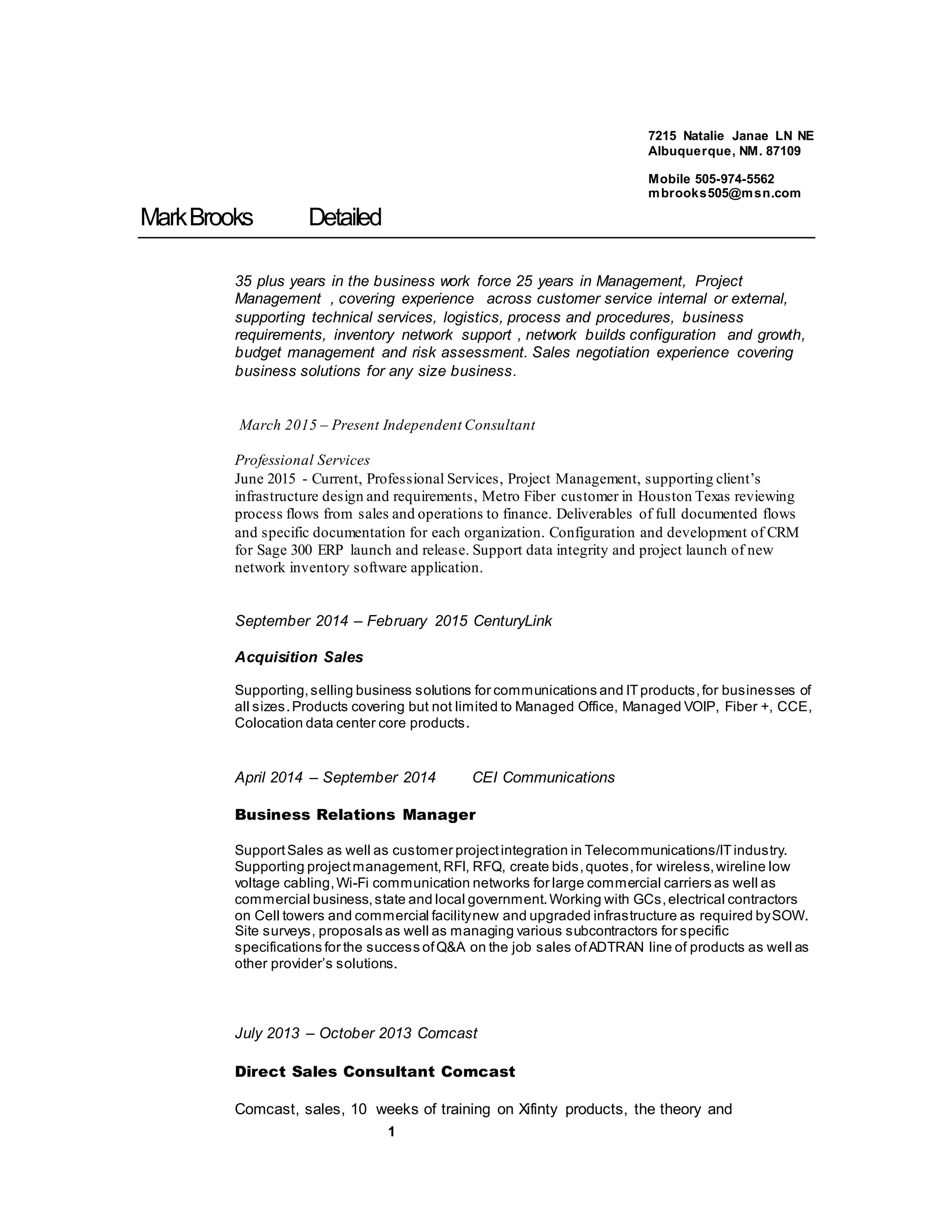 Mark brooks resume detailed 3282016 detailed | DOCX