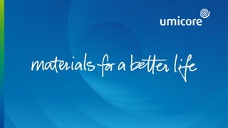 UMICORE’S BATTERY RECYCLING PROCESS: AN UPDATE ON WHAT'S DONE AND THE ...