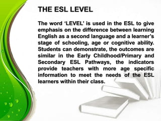 English as Second Language (ESP) | PPTX