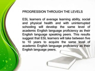 English as Second Language (ESP) | PPTX