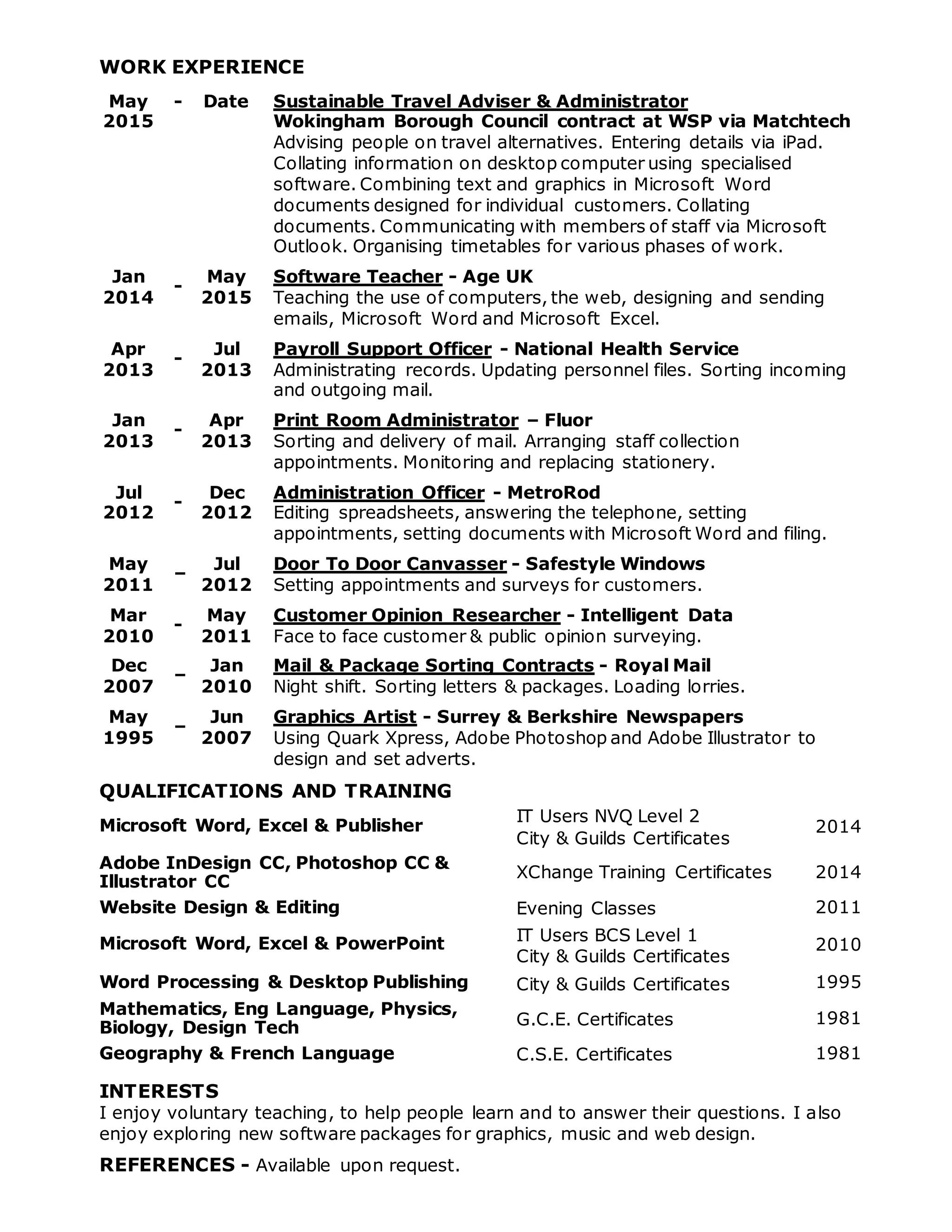 Mark chaffer cv | PDF