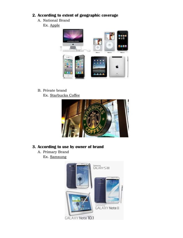 Classification of brands examples | PDF