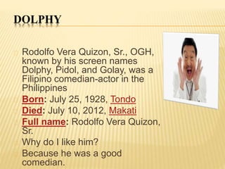presentation for celebrity profiles | PPT