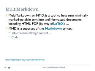 Write book in markdown | PPT