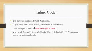 Markdown – An Introduction | PPTX