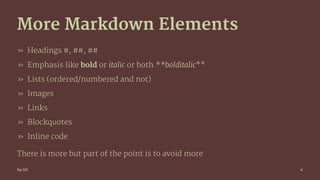 Markdown tutorial v0.1 | PPT