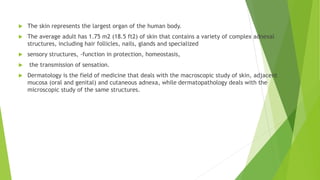 The skin represents the largest organ of the human body.pptx