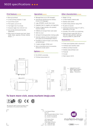 Markem Imaje 9020 ink-jet printer | PDF