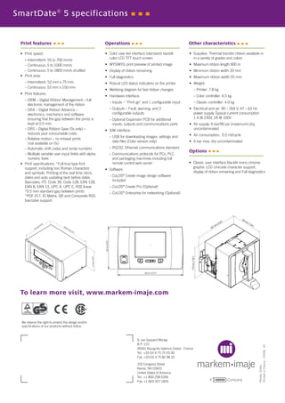 Markem-Imaje Smart Date 5 thermal transfer | PDF