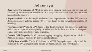 Marker-assisted selection (MAS) plant biotech 1.pptx
