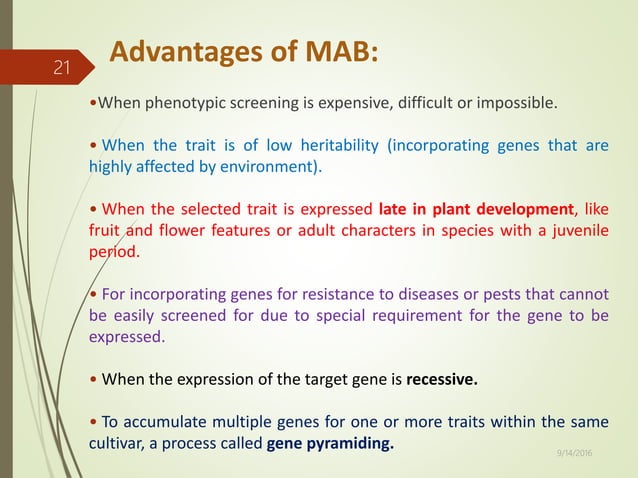 Marker assisted backcross breeding | PPTX